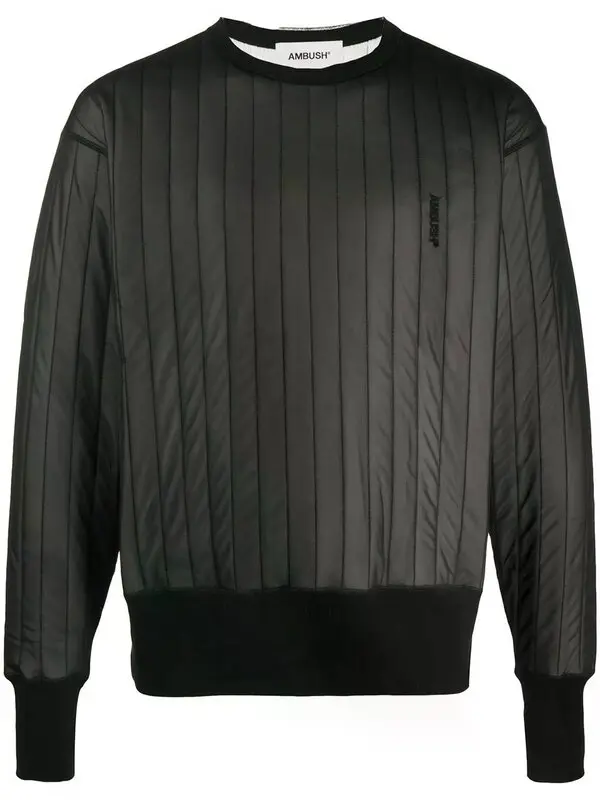 AMBUSH Embroidered Logo Quilted Sweatshirt
