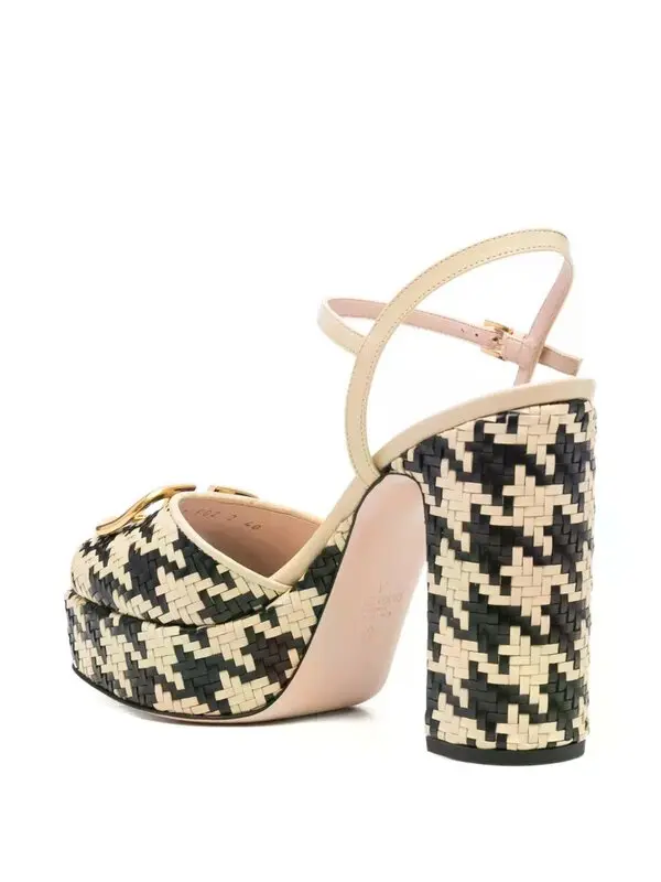 Valentino Garavani 115mm Houndstooth Platform Heeled Sandals