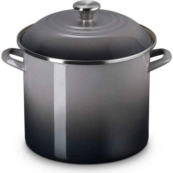 LE CREUSET Enameled Stainless Steel Stockpot - Oyster
