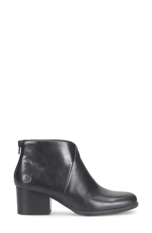 BØRN Kalie Leather Bootie - Black Leather
