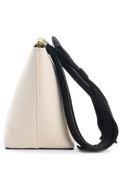Givenchy Small Logo Canvas Wristlet Pouch - 255-beige/black