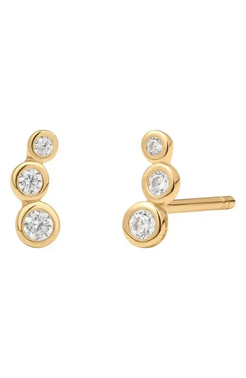 MADE BY MARY Poppy Climber Stud Earrings - Gold Vermeil