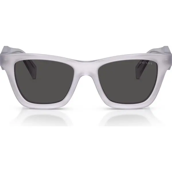 Prada 52mm Butterfly Sunglasses - Frosted Ice/dark Grey