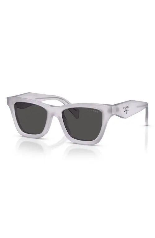 Prada 52mm Butterfly Sunglasses - Frosted Ice/dark Grey