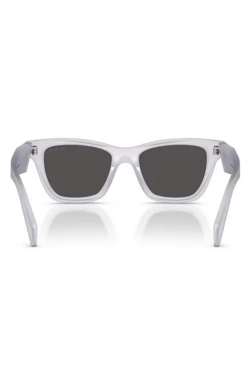 Prada 52mm Butterfly Sunglasses - Frosted Ice/dark Grey