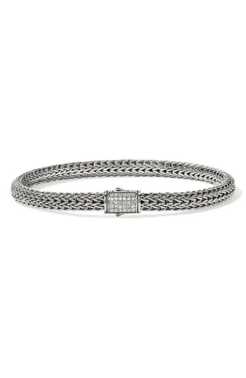 John Hardy Sterling Pavé Diamond Icon Bracelet - Silver