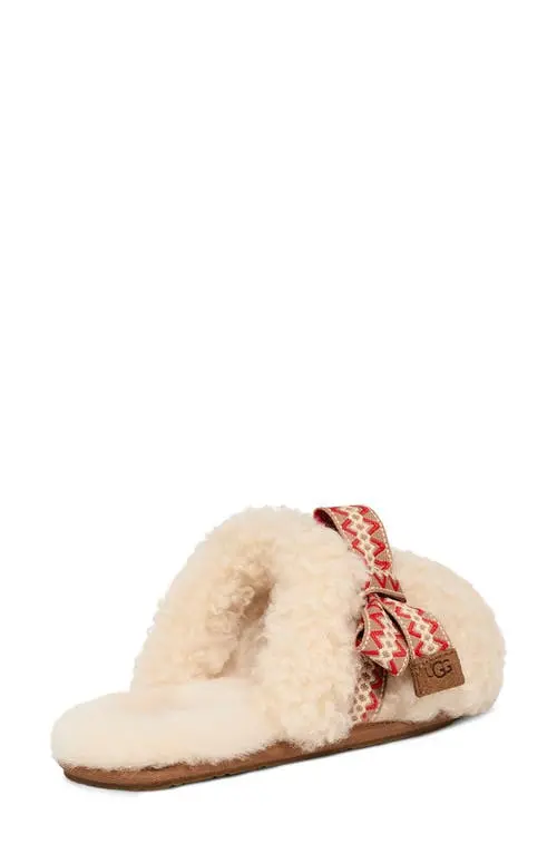 UGG Maxi Curly Genuine Shearling Scuff Slipper - Natural