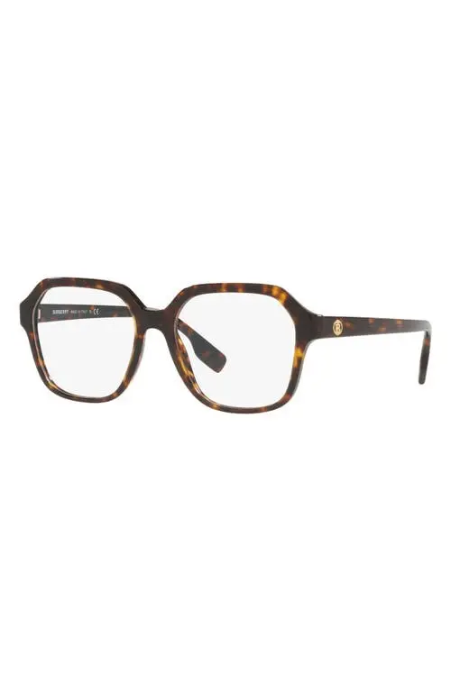 Burberry 54mm Square Optical Glasses - Dark Havana/demo Lens