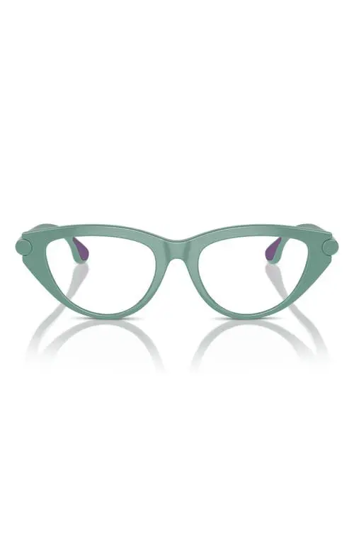 Burberry 45mm Cat Eye Optical Glasses - Green/demo Lens