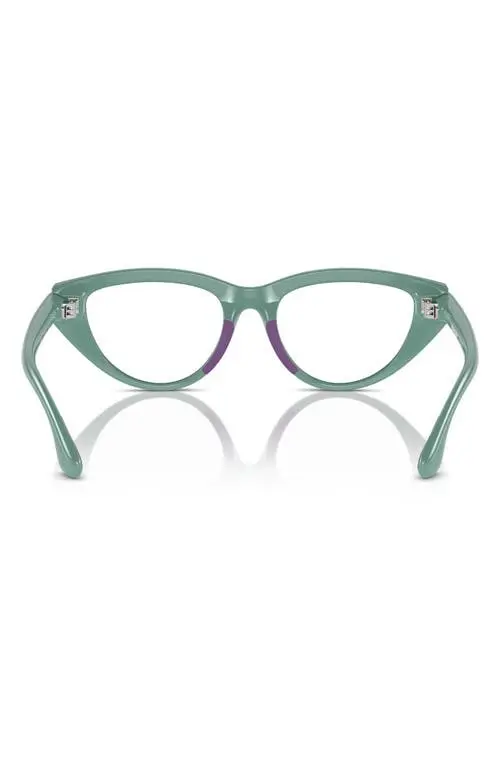 Burberry 45mm Cat Eye Optical Glasses - Green/demo Lens