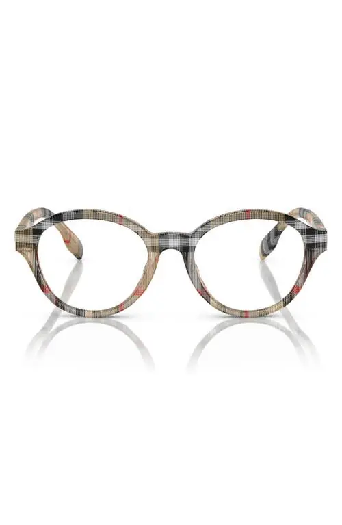 Burberry 48mm Phantos Optical Glasses - Vintage Check/demo Lens