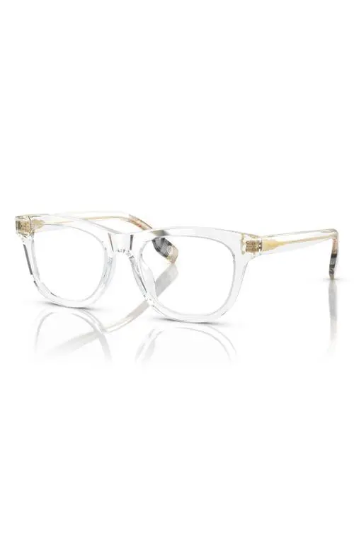 Burberry 47mm Square Optical Glasses - Transparent/demo Lens