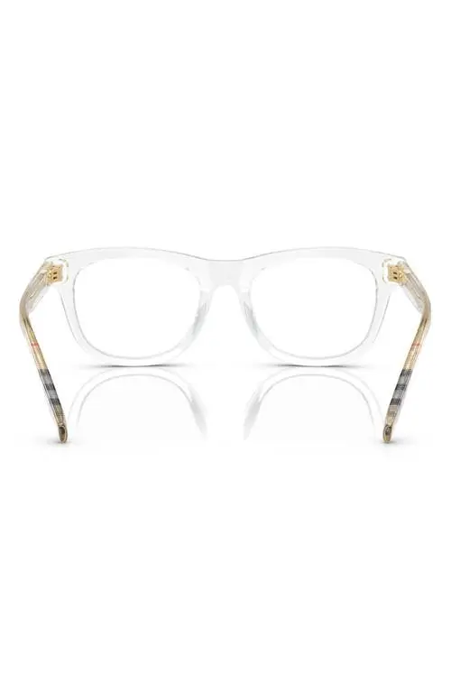 Burberry 47mm Square Optical Glasses - Transparent/demo Lens
