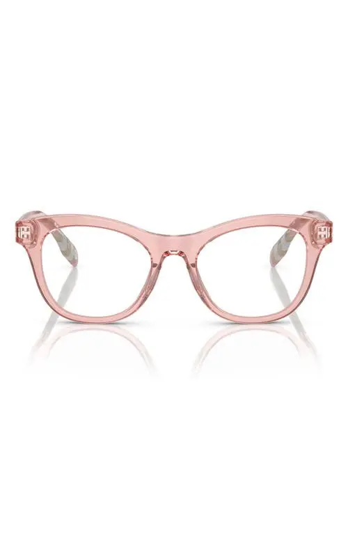 Burberry 46mm Cat Eye Optical Glasses - Pink/demo Lens