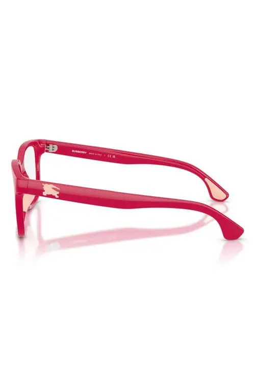 Burberry 49mm Rectangular Eyeglasses - Fuchsia/demo Lens