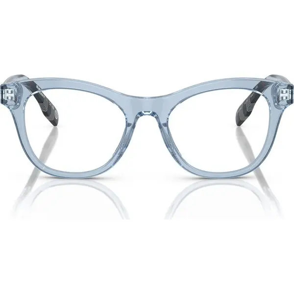 Burberry 46mm Cat Eye Optical Glasses - Blue/demo Lens