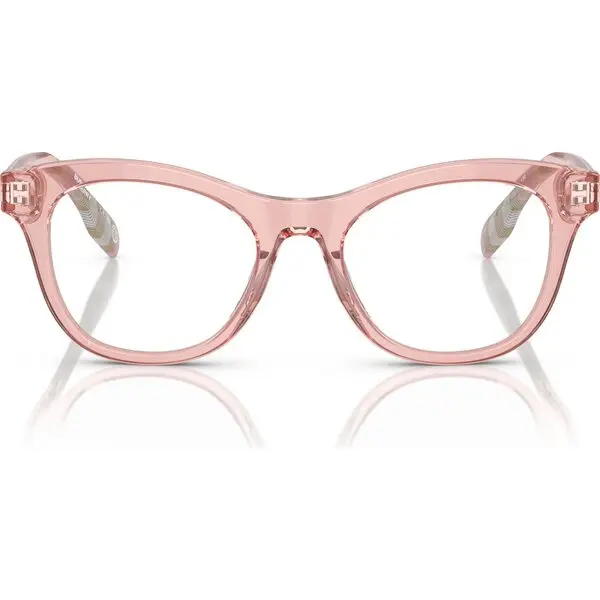 Burberry 46mm Cat Eye Optical Glasses - Pink/demo Lens