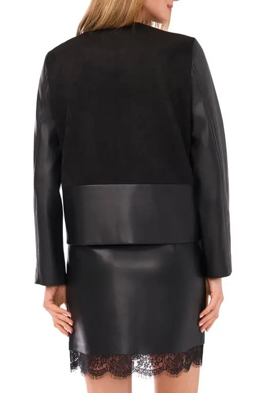 Vince Camuto Faux Suede And Faux Leather Jacket