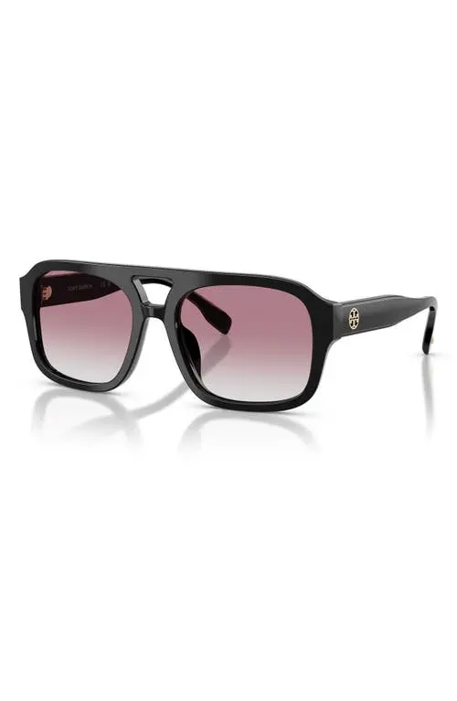 Tory Burch 53mm Gradient Pilot Sunglasses
