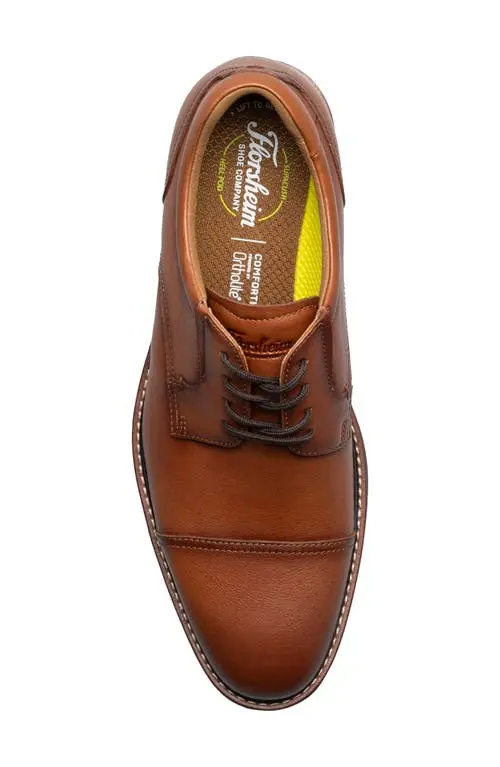 Florsheim Traveler Cap Toe Derby - Cognac