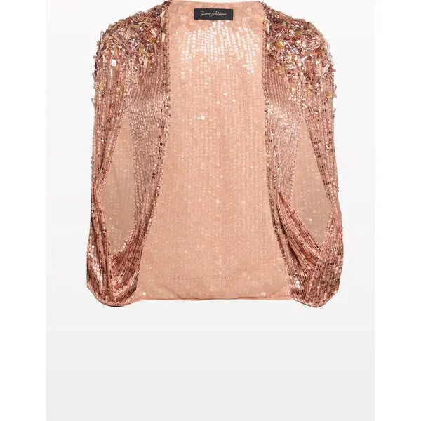 Jenny Packham Mina Sequin Capelet - Sable