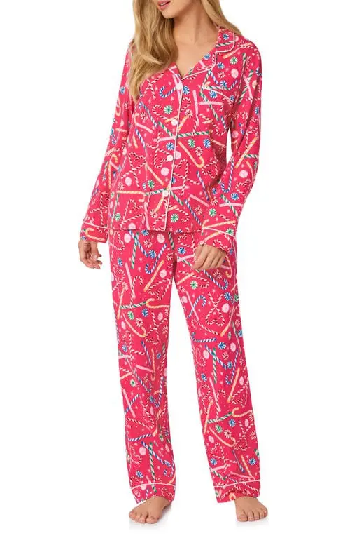 BEDHEAD PAJAMAS Print Stretch Organic Cotton Pajamas - Peppermint Twist