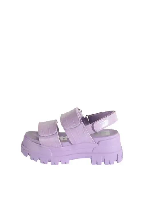 BUFFALO BOOTS Aspha Snd Platform Sandal - Croco Lavender