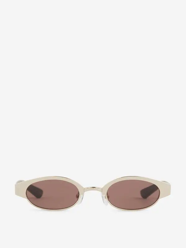 Alexander McQueen Oval Sunglasses - Gold