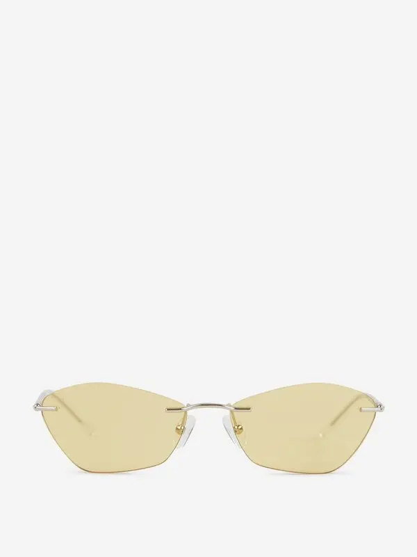 Alexander McQueen T-bar Cat-eye Sunglasses - Yellow