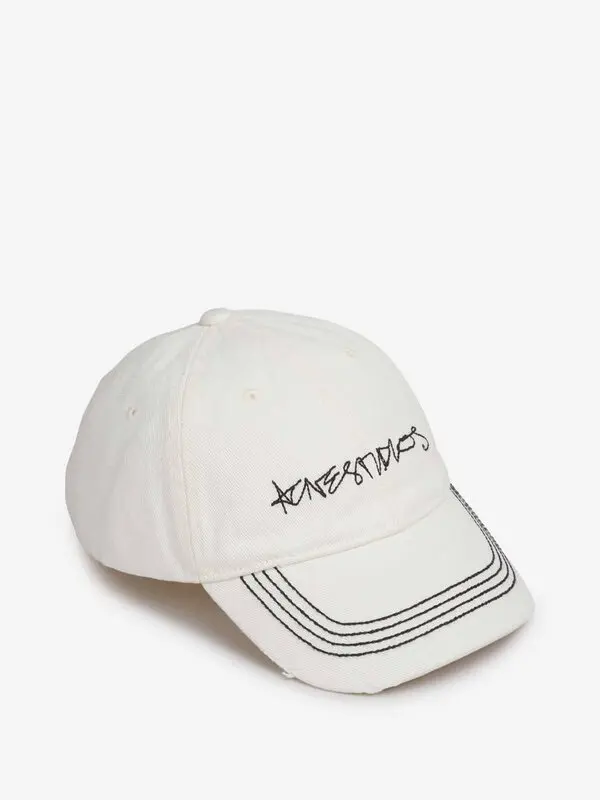 Acne Studios Cotton Twill Cap - Beige