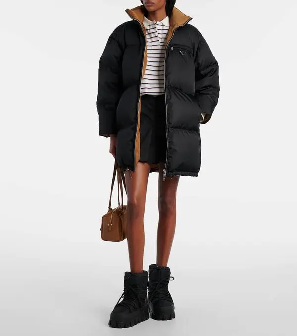 Prada Re-nylon Belted Down Jacket