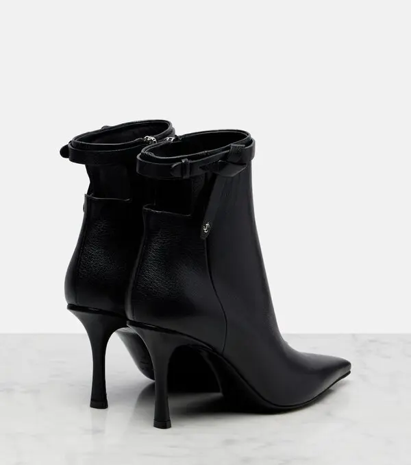 JIMMY CHOO Camie 85 Cutout Leather Ankle Boots