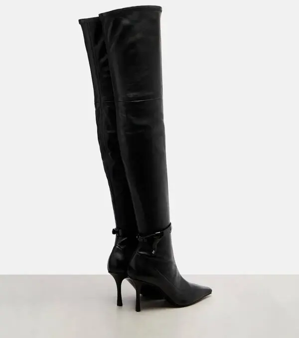JIMMY CHOO Camie 85 Leather Over-the-knee Boots