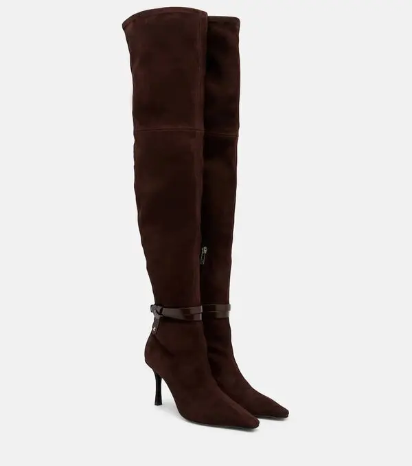 JIMMY CHOO Camie 85 Suede Over-the-knee Boots
