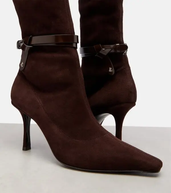 JIMMY CHOO Camie 85 Suede Over-the-knee Boots