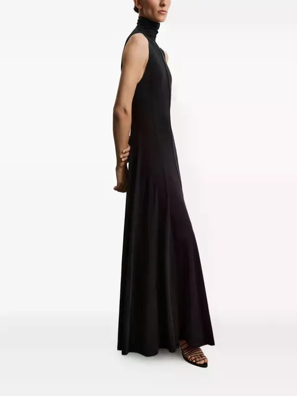 12 STOREEZ High-neck Maxi Dress - Black