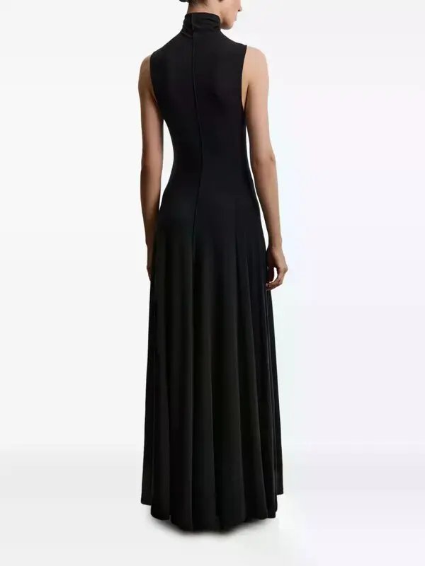 12 STOREEZ High-neck Maxi Dress - Black