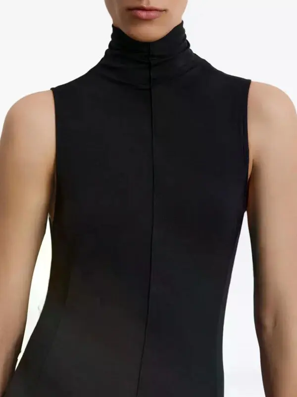 12 STOREEZ High-neck Maxi Dress - Black