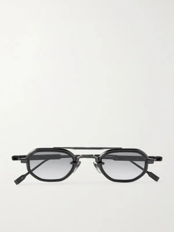 SATO Avior-t Oval-frame Sunglasses - Black