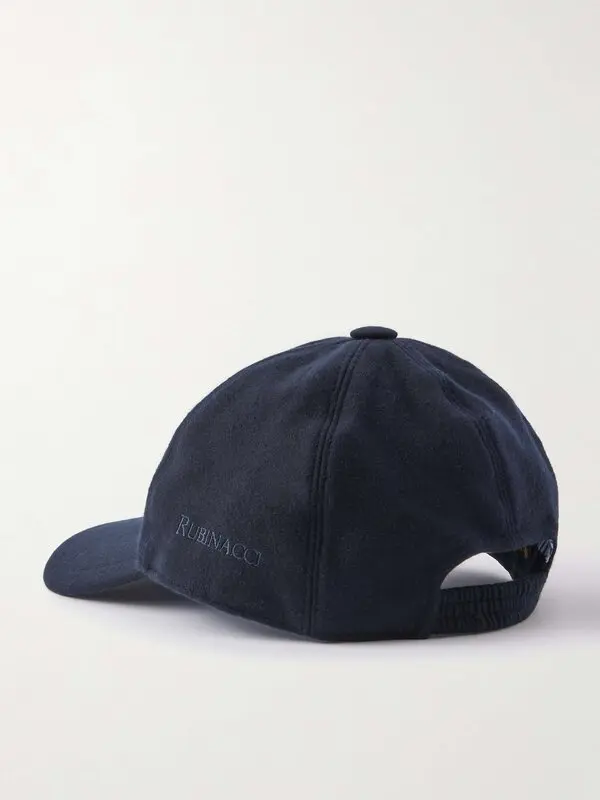 Rubinacci Super 180s Wool Baseball Cap - Navy