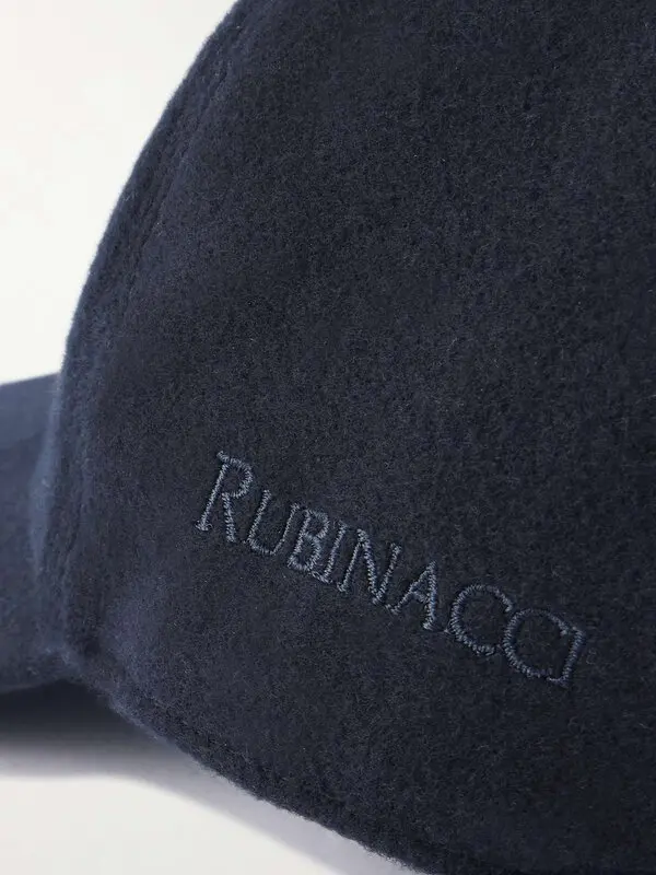 Rubinacci Super 180s Wool Baseball Cap - Navy