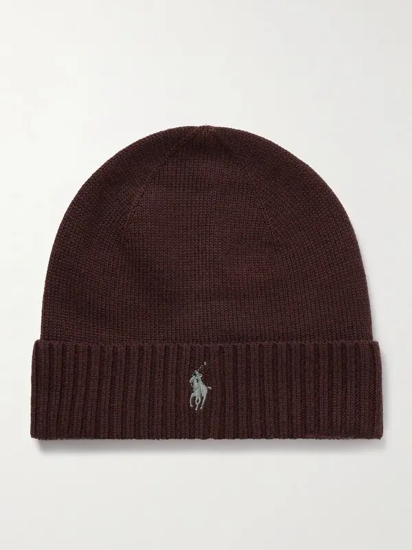 Polo Ralph Lauren Logo-embroidered Wool Beanie - Brown