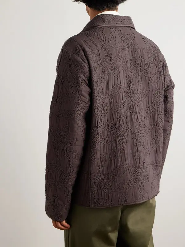 KARDO Wynton Embroidered Cotton And Hemp-blend Overshirt