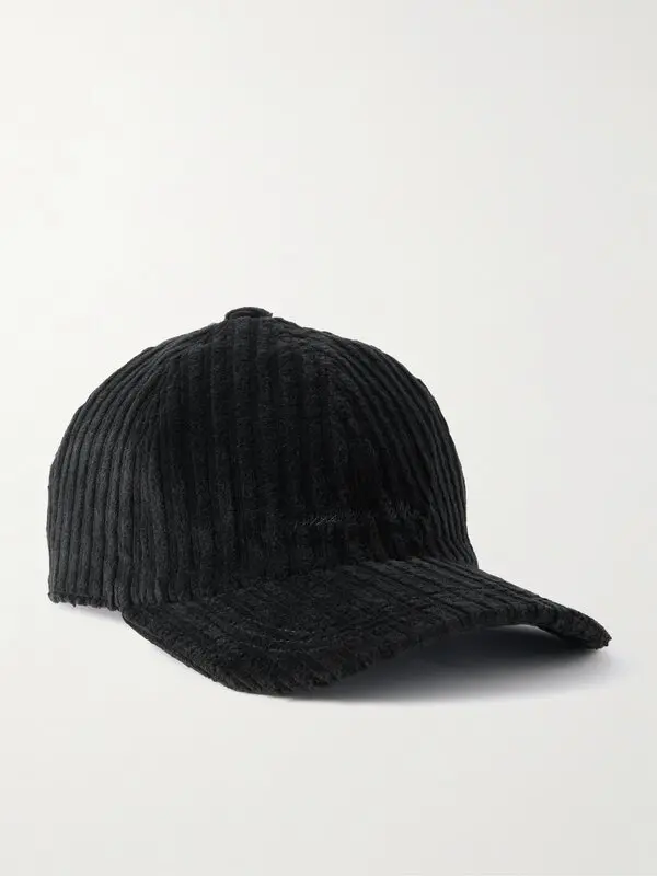 Massimo Alba Chance Corduroy Baseball Cap - Black