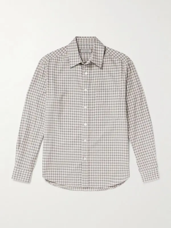 Canali Checked Cotton-flannel Shirt