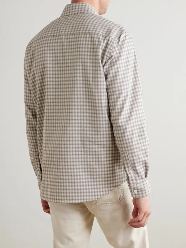 Canali Checked Cotton-flannel Shirt