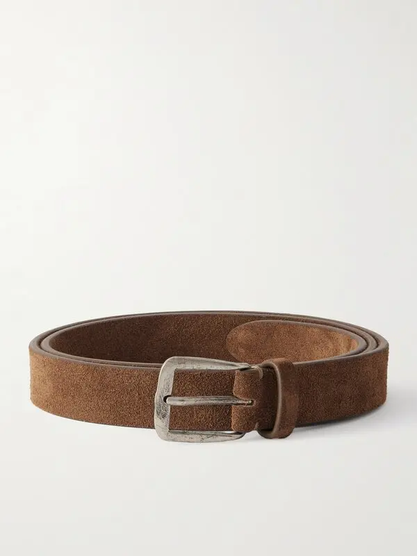 Massimo Alba Budapest Suede Belt - Brown