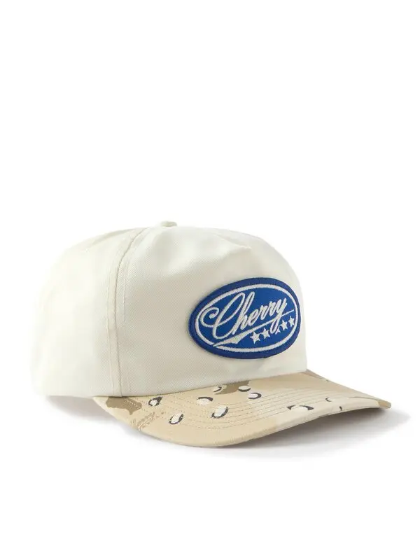 CHERRY LOS ANGELES Logo-appliquéd Camouflage-print Baseball Hat - Neutrals