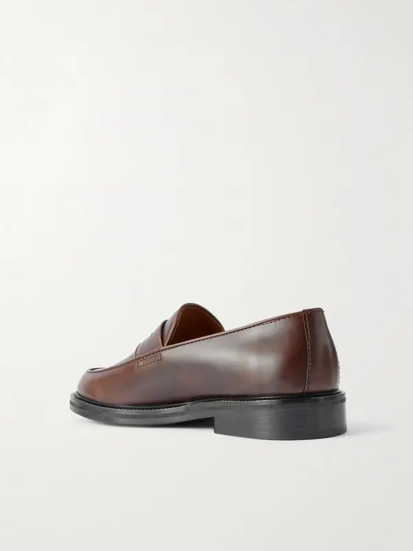 A.p.c. X Marc Jacobs Embellished Leather Penny Loafers