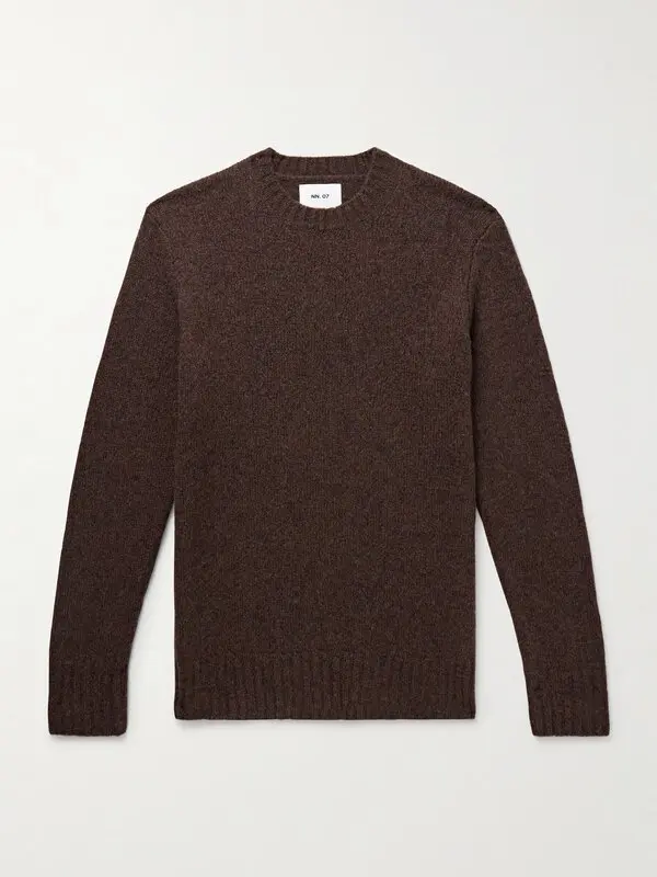 Nn07 Lee 6598 Merino Wool-blend Sweater - Brown